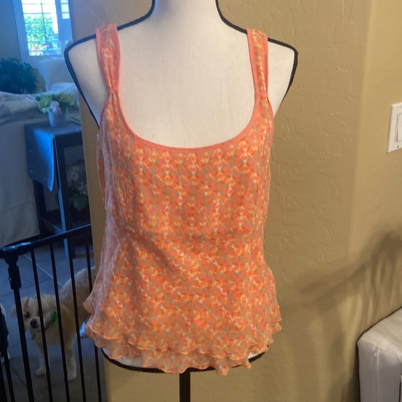 Sigrid Olsen | Tops | Sigrid Olsen Peach Tank Top Size 6 Adorable To ...